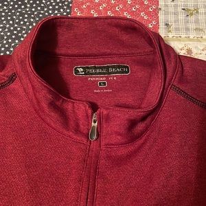 Pebble Beach | Shirts | Pebble Beach Mens Performance Tech Pullover 4 Zip Long Sleeve Size Large ...